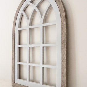 Farmhouse Window Wood Cathedral Window Framed Arch Large Cathedral ...