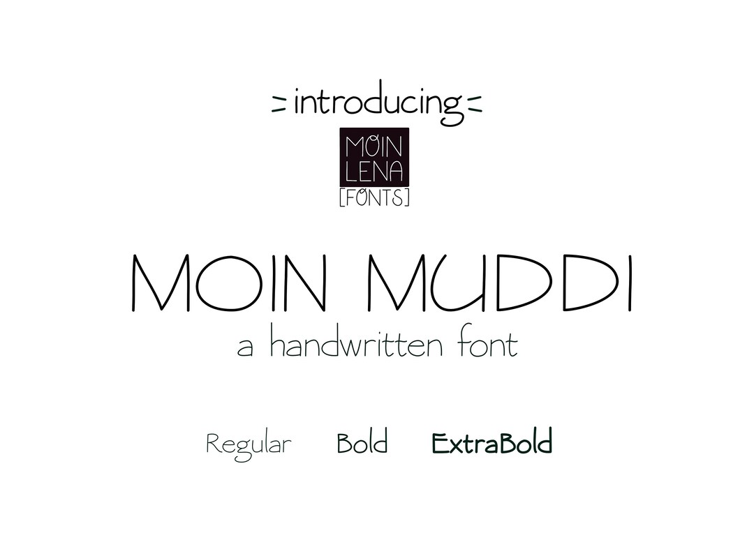 MOIN MUDDI Handwritten Font Family - Etsy