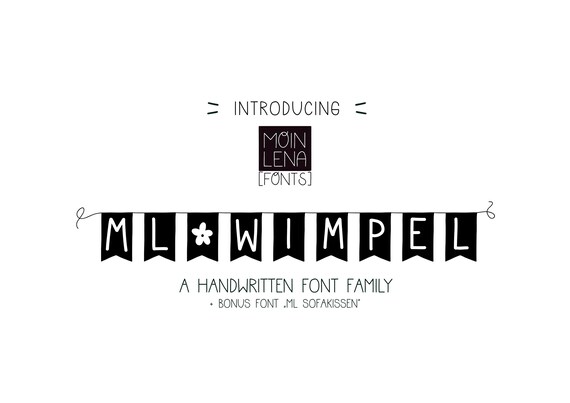 ML WIMPEL FONT - Etsy