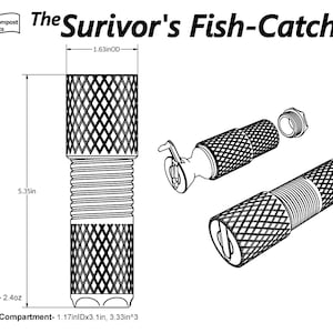 The Survivor's Fish-catcher -2 PACK- Pocket Crank-reel Fishing Gadget ...