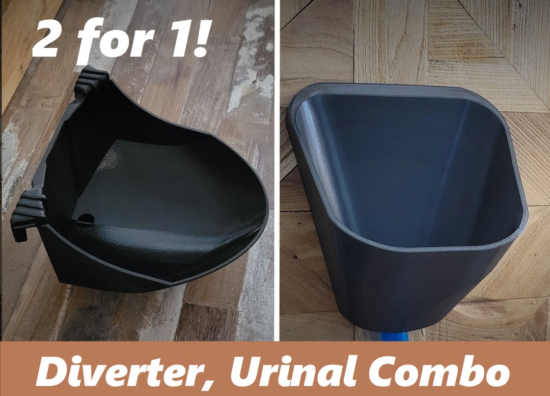2 for 1! Urinal and Urine Diverter Combo: Urinal and "bucket-contained ...