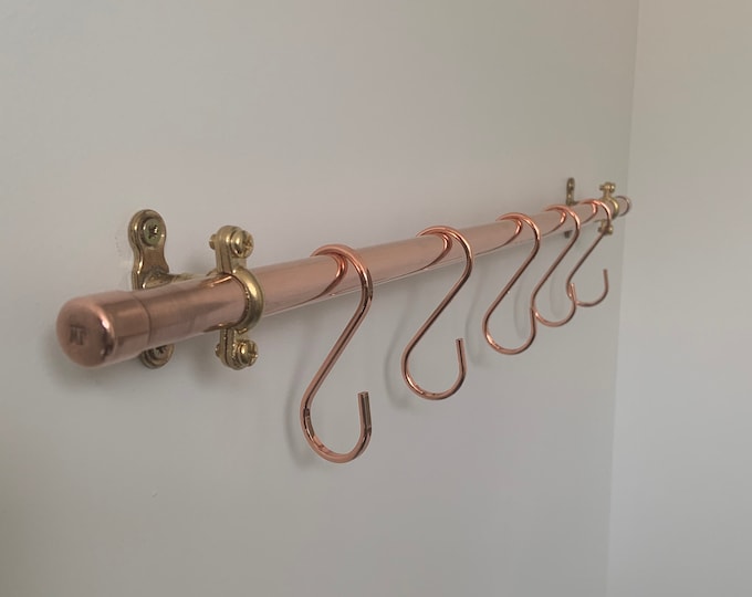 Copper Pipe Rail (with Brass Brackets) - Etsy