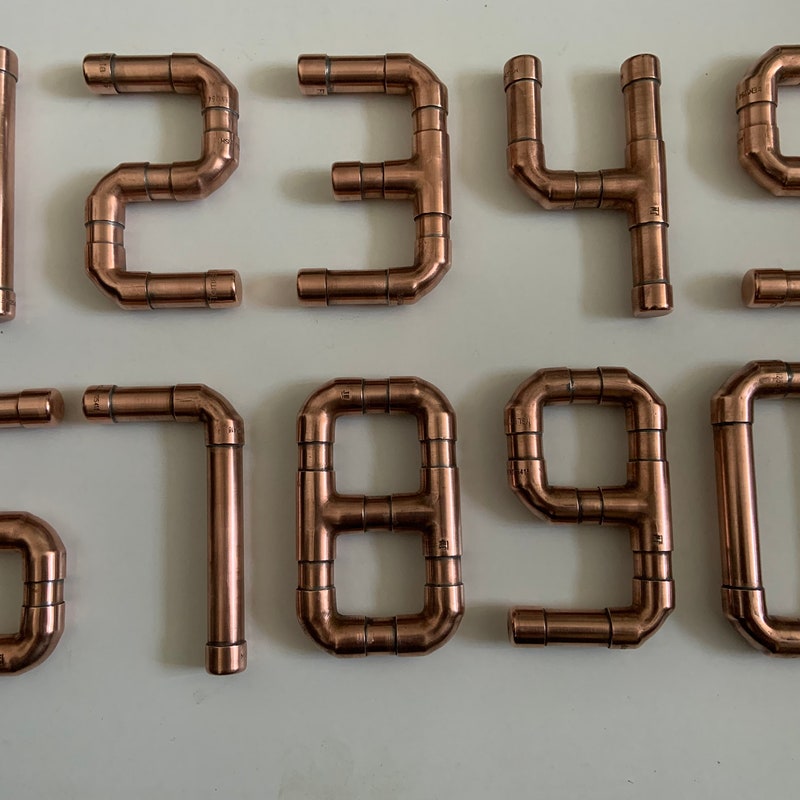 Copper House Numbers - Etsy