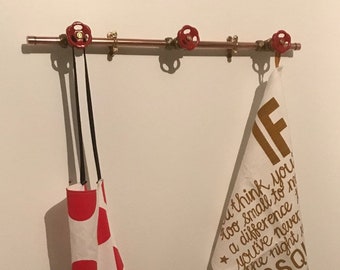 Copper Pipe Rail with Cast Iron Brackets - Etsy