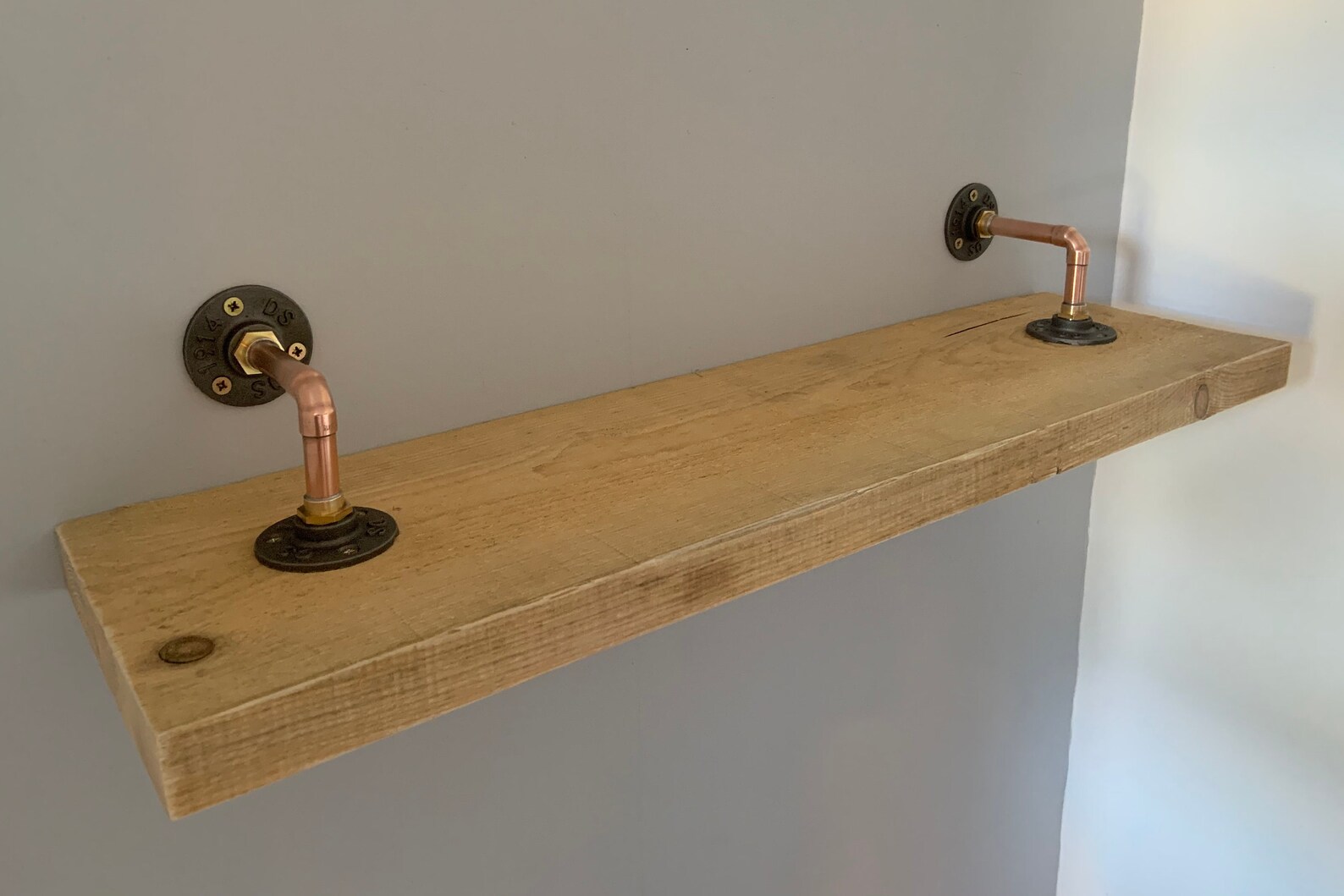 Copper Pipe Shelf Bracket Etsy Uk