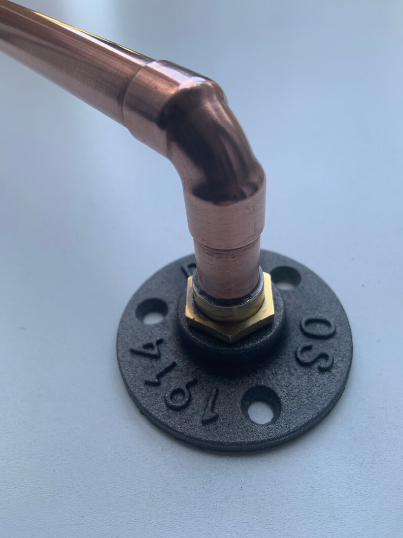 Copper Pipe Rail with Cast Iron Brackets - Etsy UK