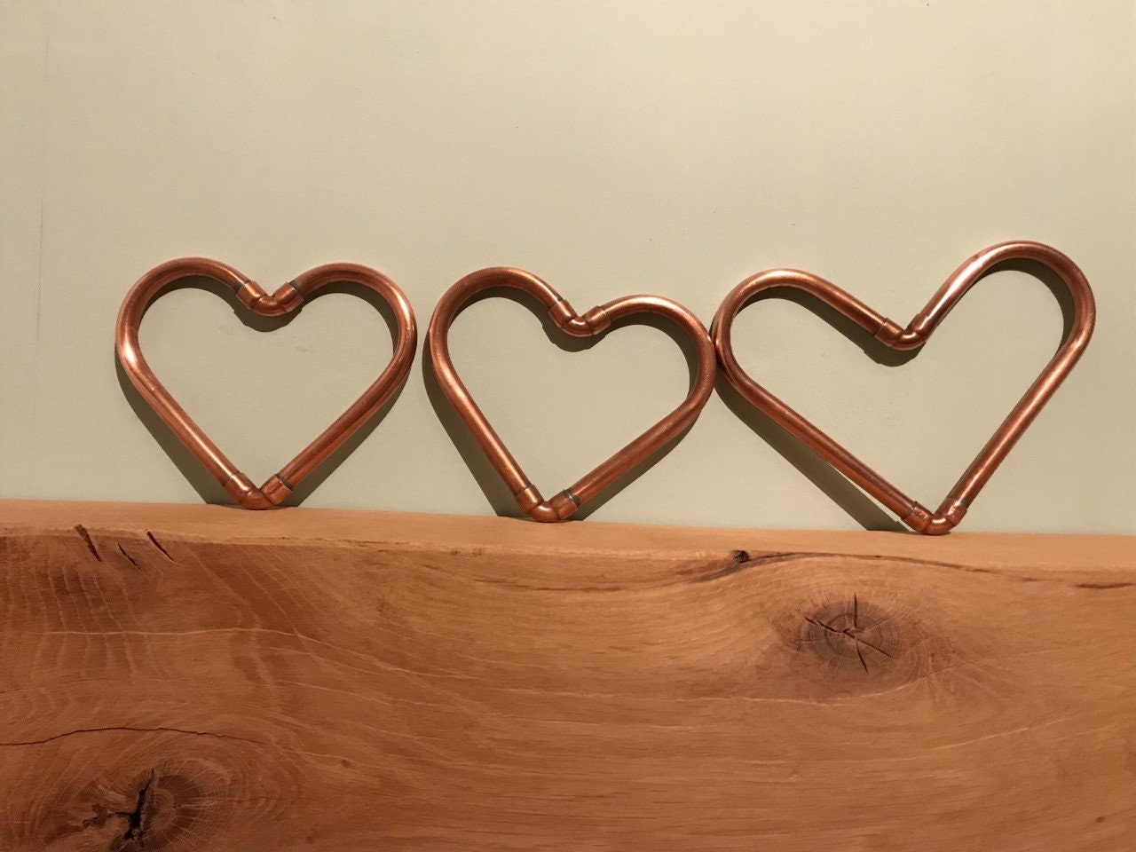 Copper Pipe Love Heart - Etsy UK