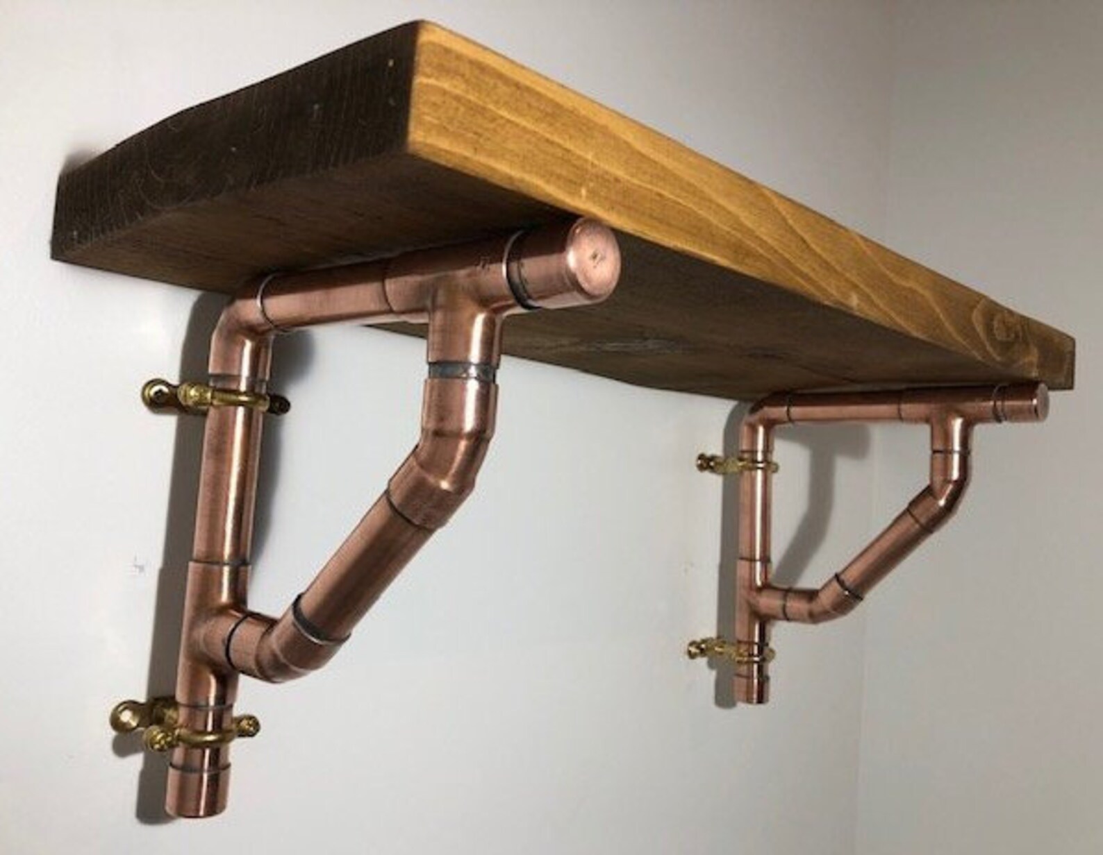 Copper Pipe Shelf Brackets Etsy