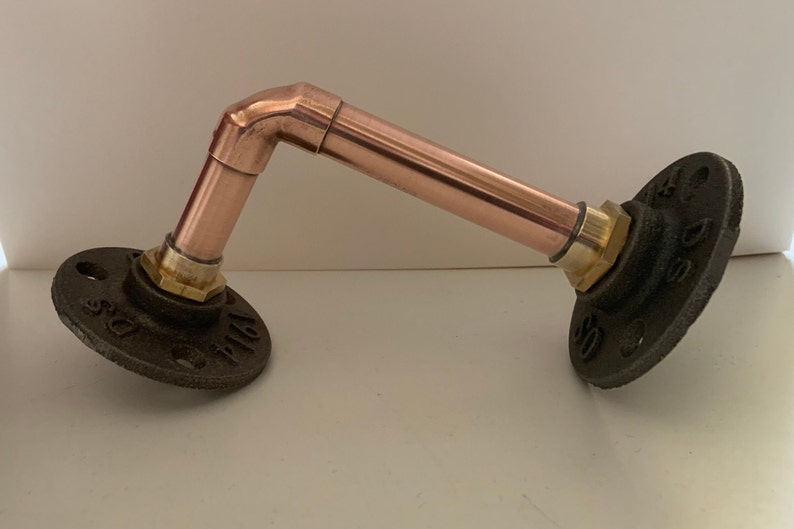 Copper Pipe Brackets With Shelf | Etsy UK