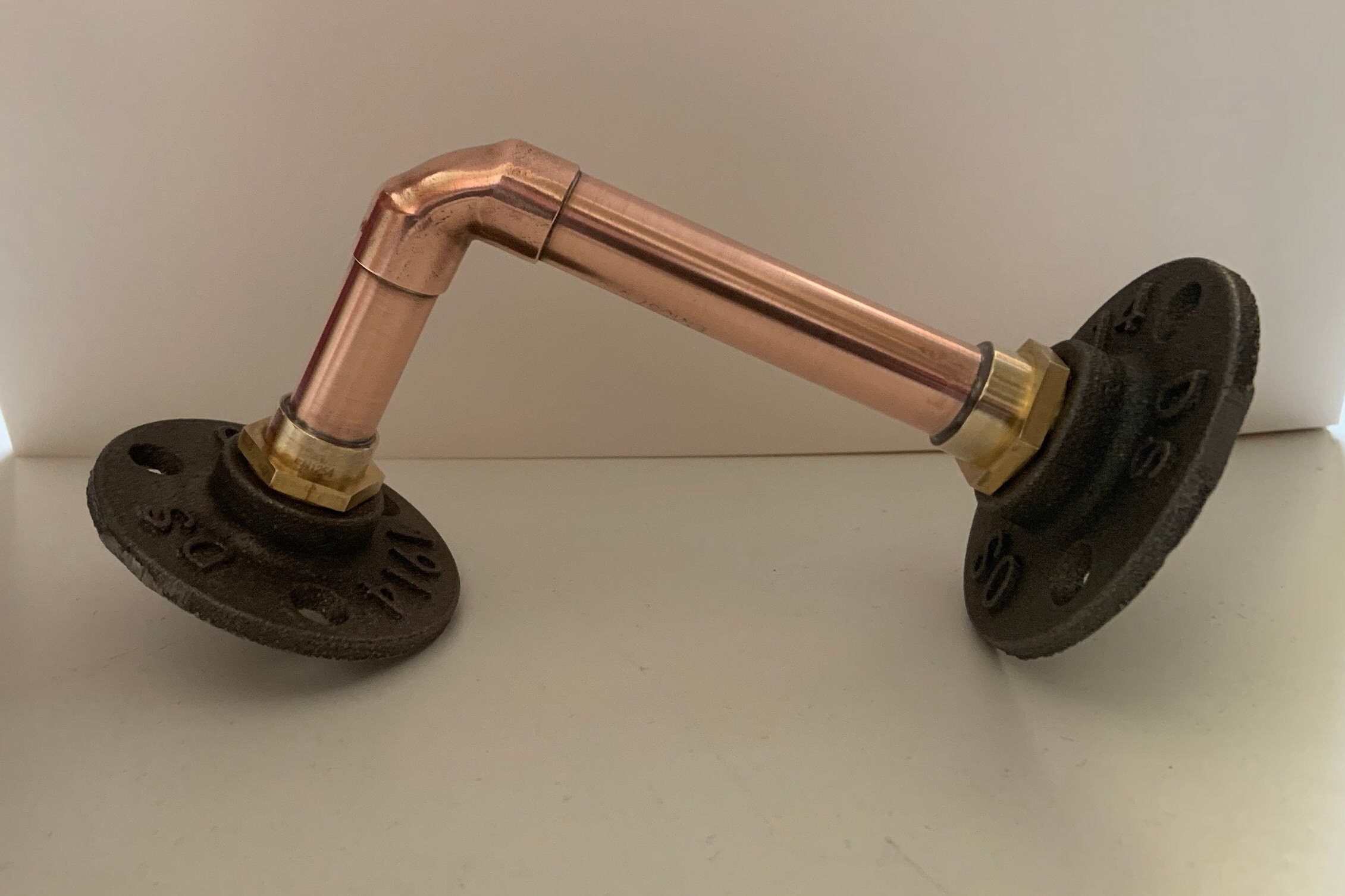 Copper Pipe Brackets With Shelf | Etsy UK