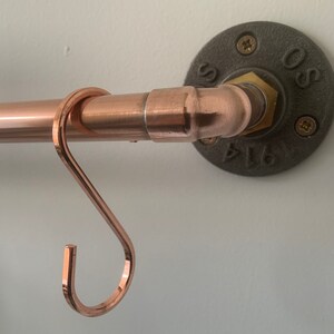 Copper Pipe Rail (with Cast Iron Brackets) - Etsy