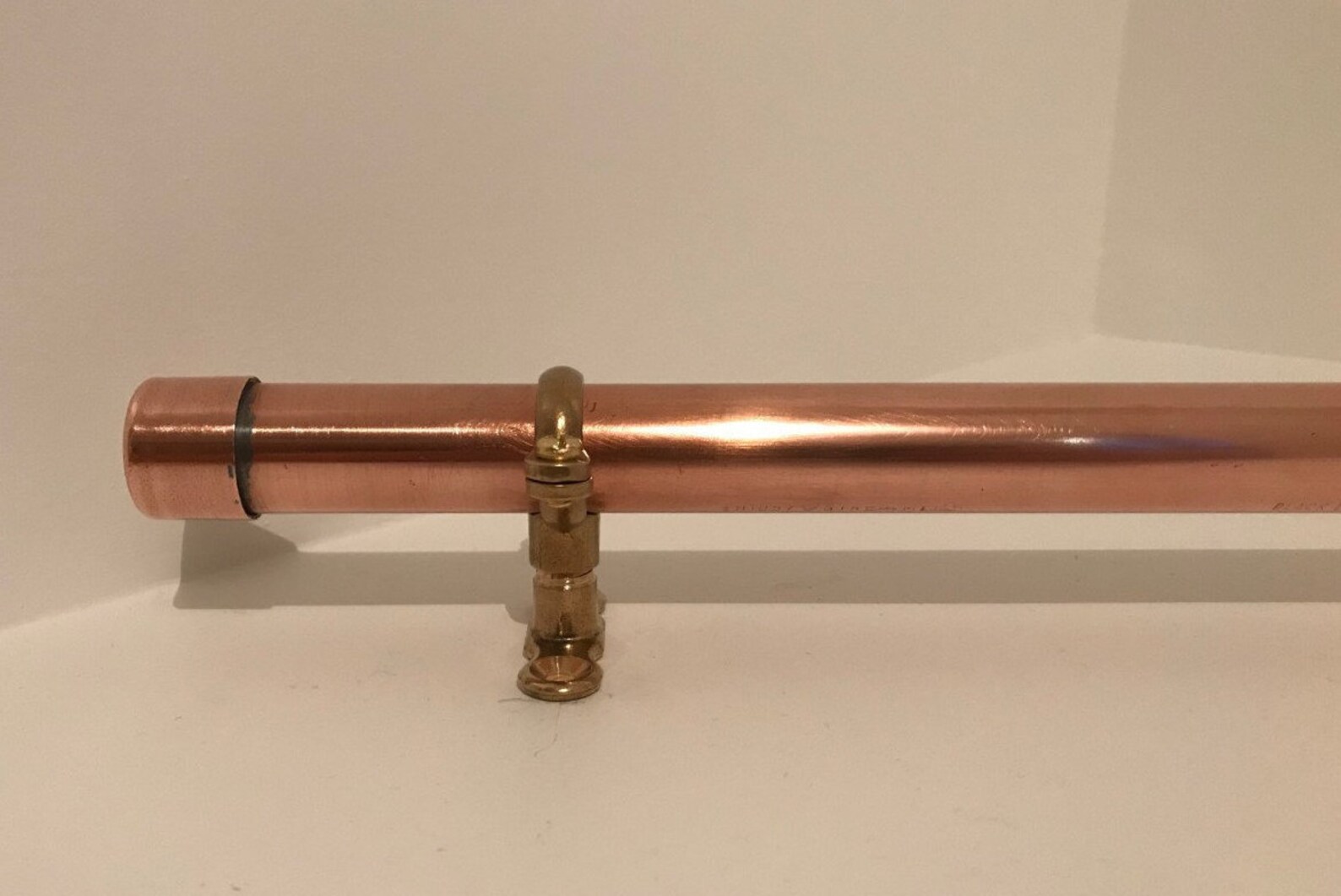 Copper Pipe Rail with Brass Brackets - Etsy