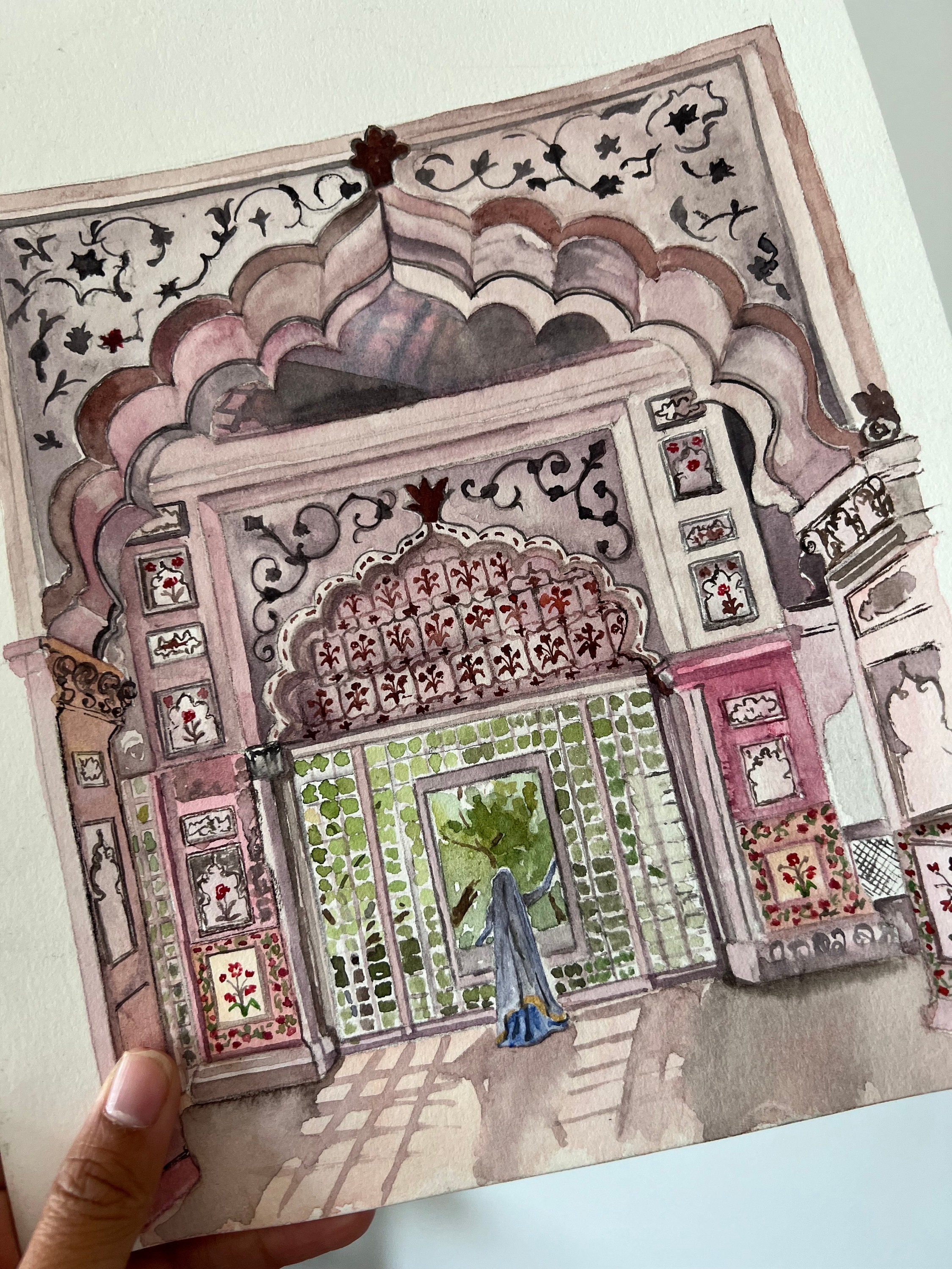 Mughal Mosque Arches, Gold Foiled Art Print - Etsy