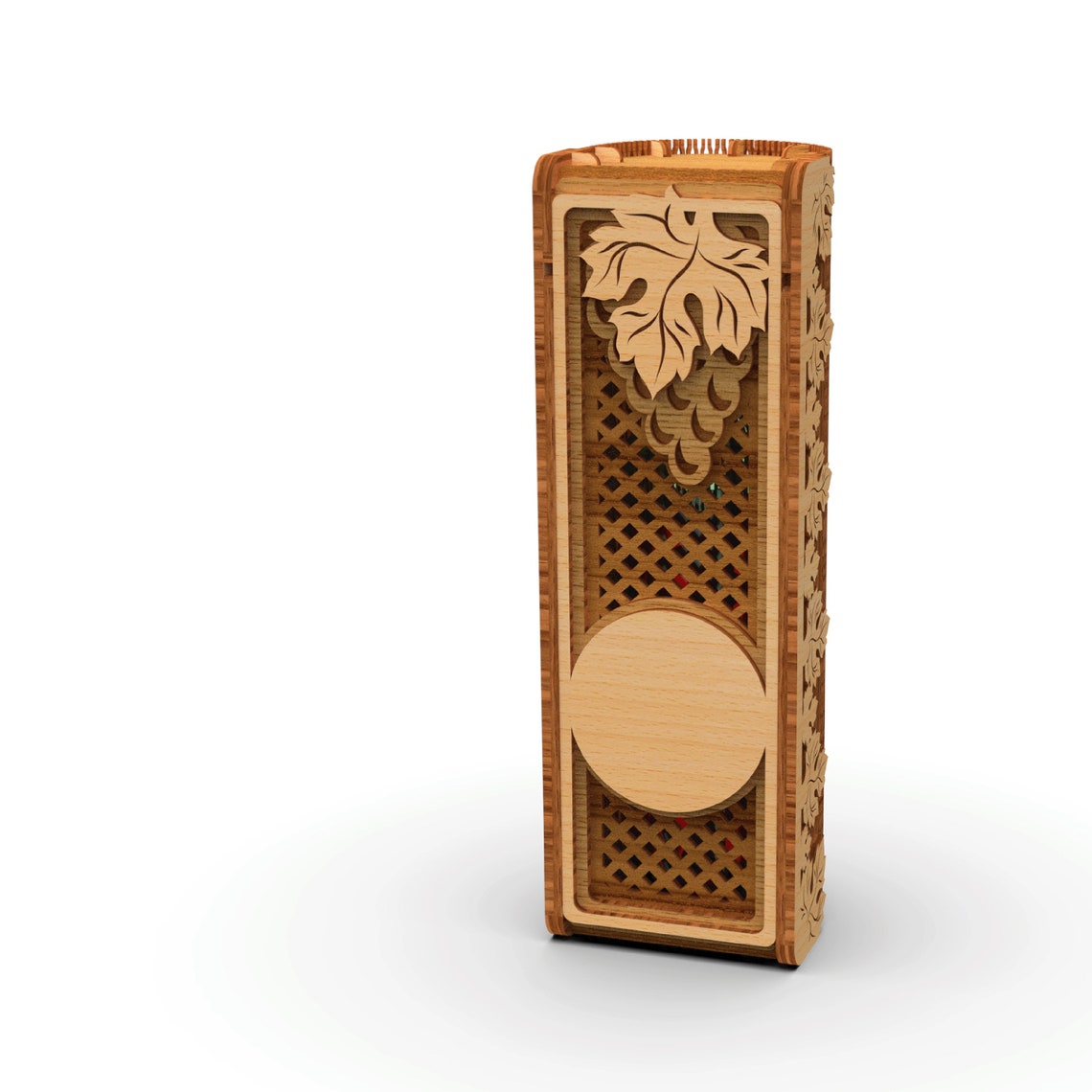 Wooden Wine Gift Box With Window V1.12 Laser Cut Files for - Etsy