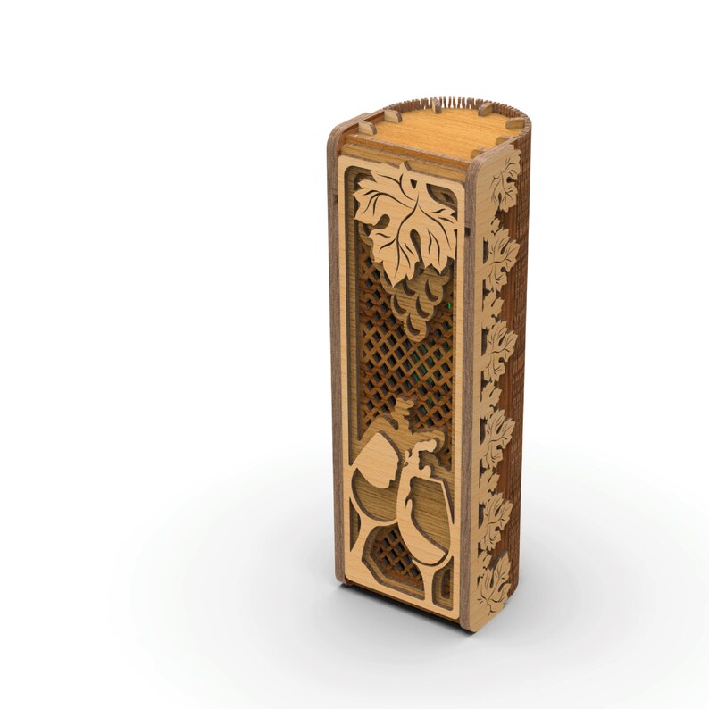 Wine Box Svg Cut File V1.4 3mm/4mm Plywood Model Designed for - Etsy