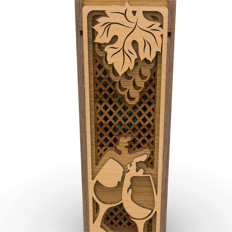 Wine Box Svg Cut File V1.4 3mm/4mm Plywood Model Designed for - Etsy