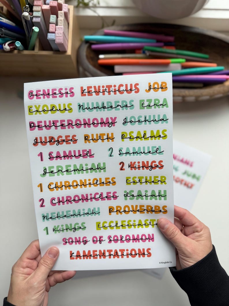 Books of the Bible Header Stickers - Summer Vibe Edition - LABEL003 - Etsy