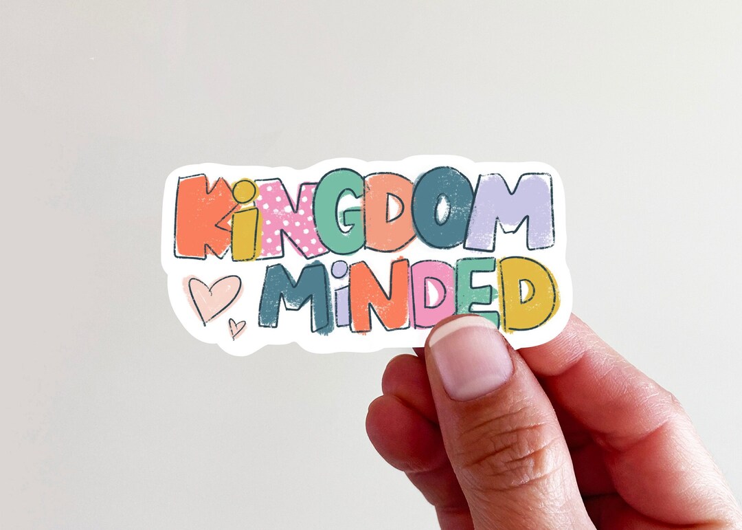 Kingdom Minded Christian Vinyl Sticker - Perfect for Laptops, Tumblers ...