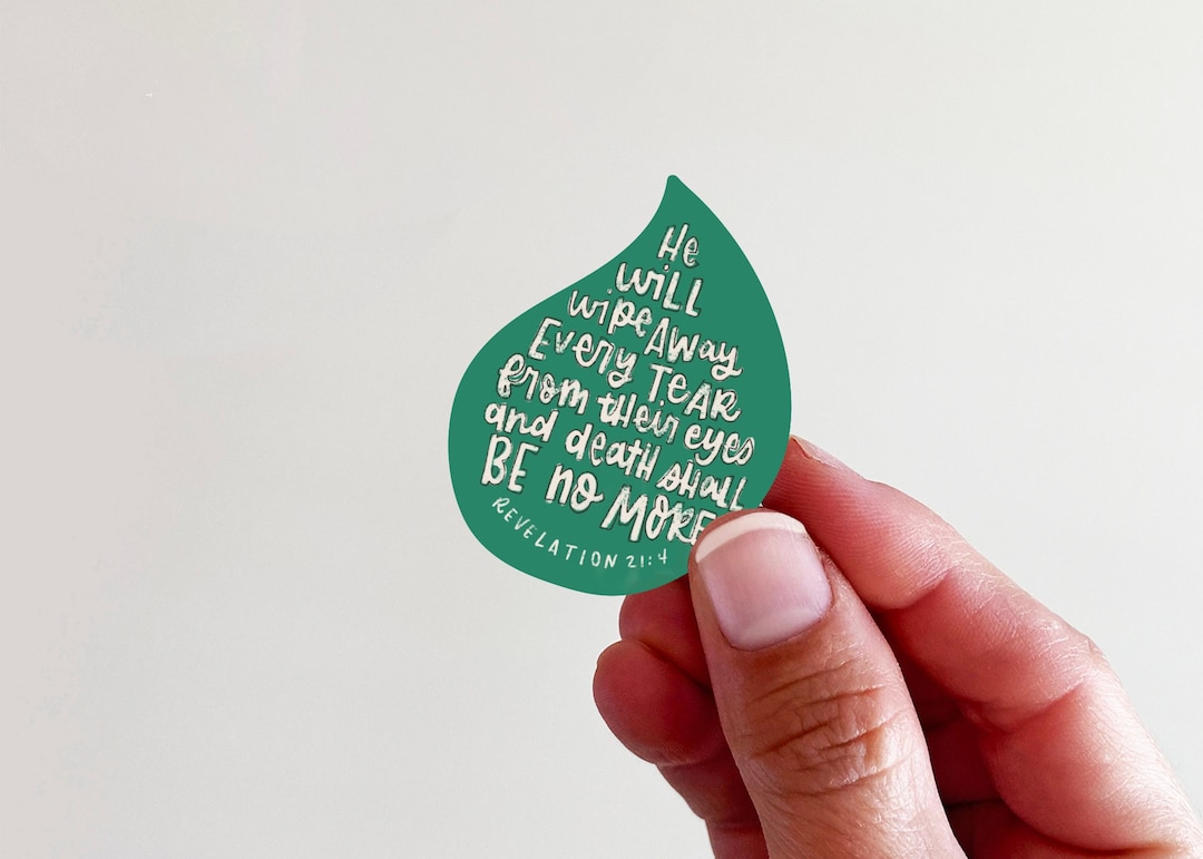 Revelation Tear Christian Vinyl Sticker - Perfect for Laptops, Tumblers ...