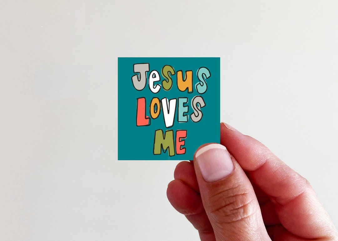 Jesus Loves Me Christian Vinyl STICKER - Perfect for Laptops, Tumblers ...