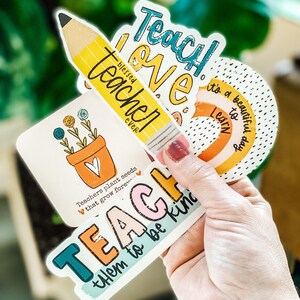 Teacher Appreciation Sticker Bundle Pack of 5 Teacher Sticker Decals ...