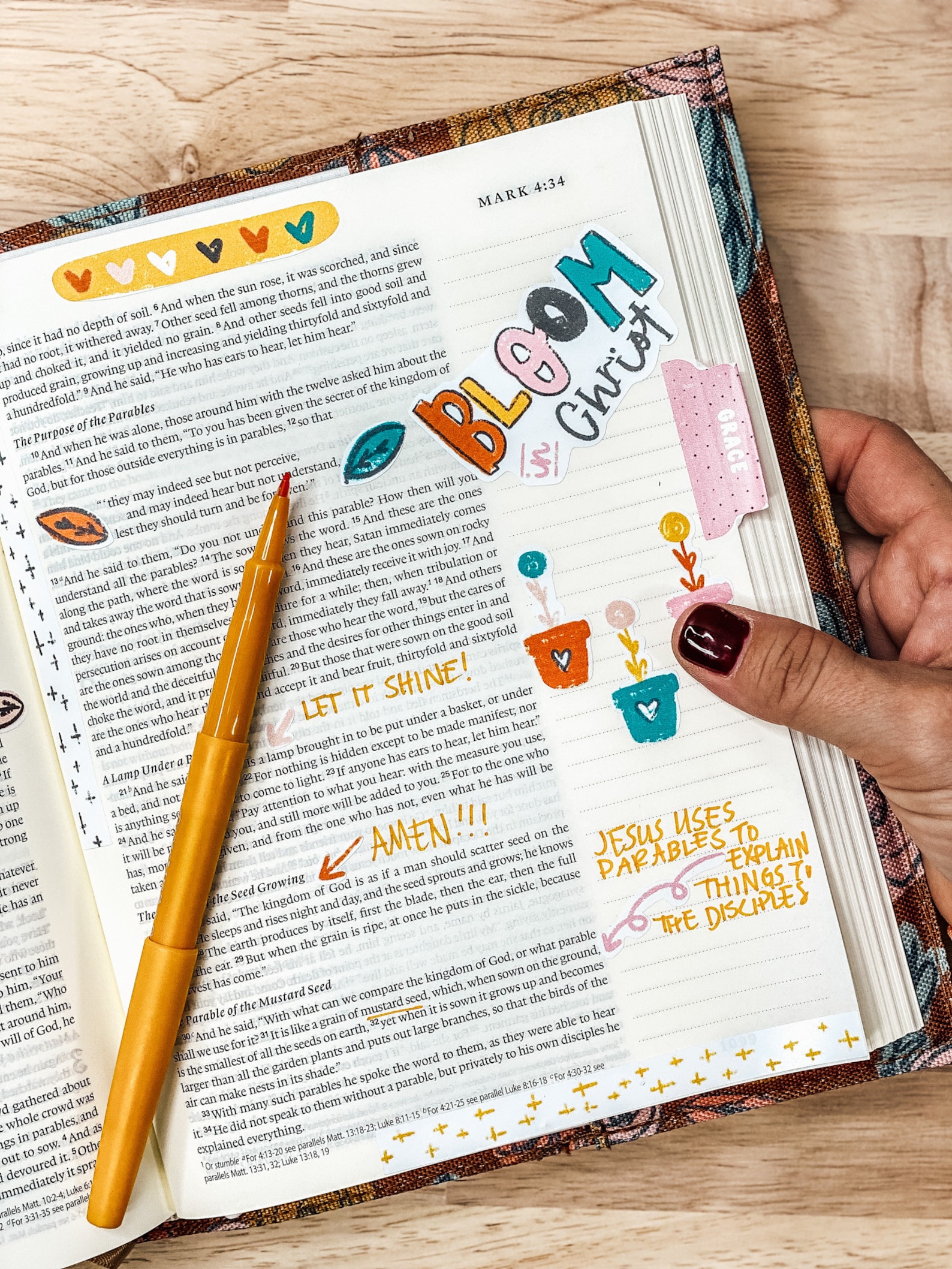 Bloom in Christ Christian Bible Journaling Sticker Sheet - Etsy