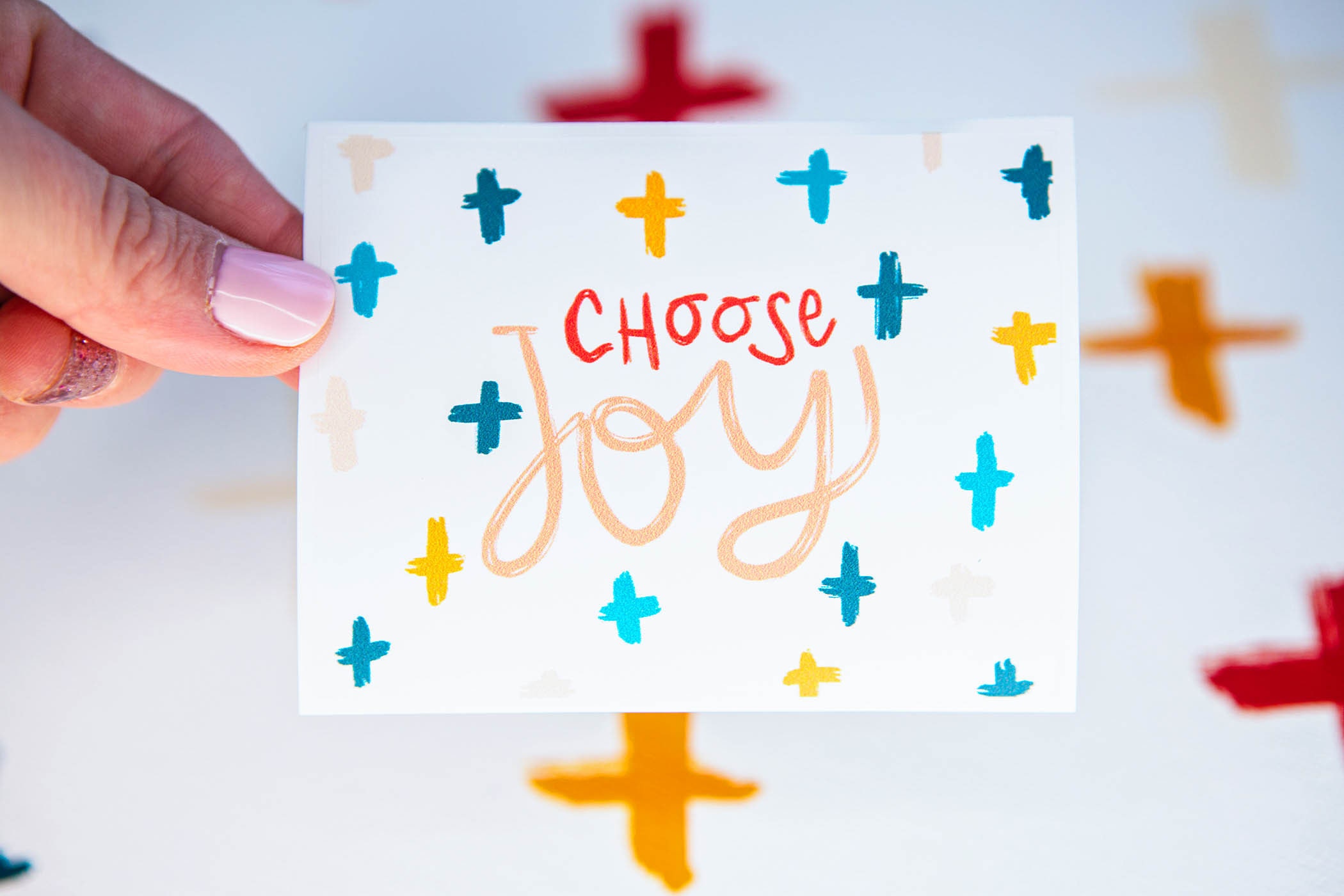 Choose Joy With Crosses Vinyl Sticker Perfect for Laptops - Etsy