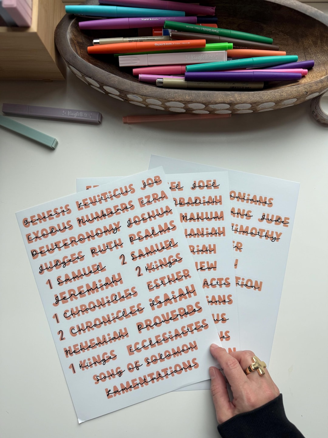 Books of the Bible Header Stickers -coral Edition - LABEL004 - Etsy