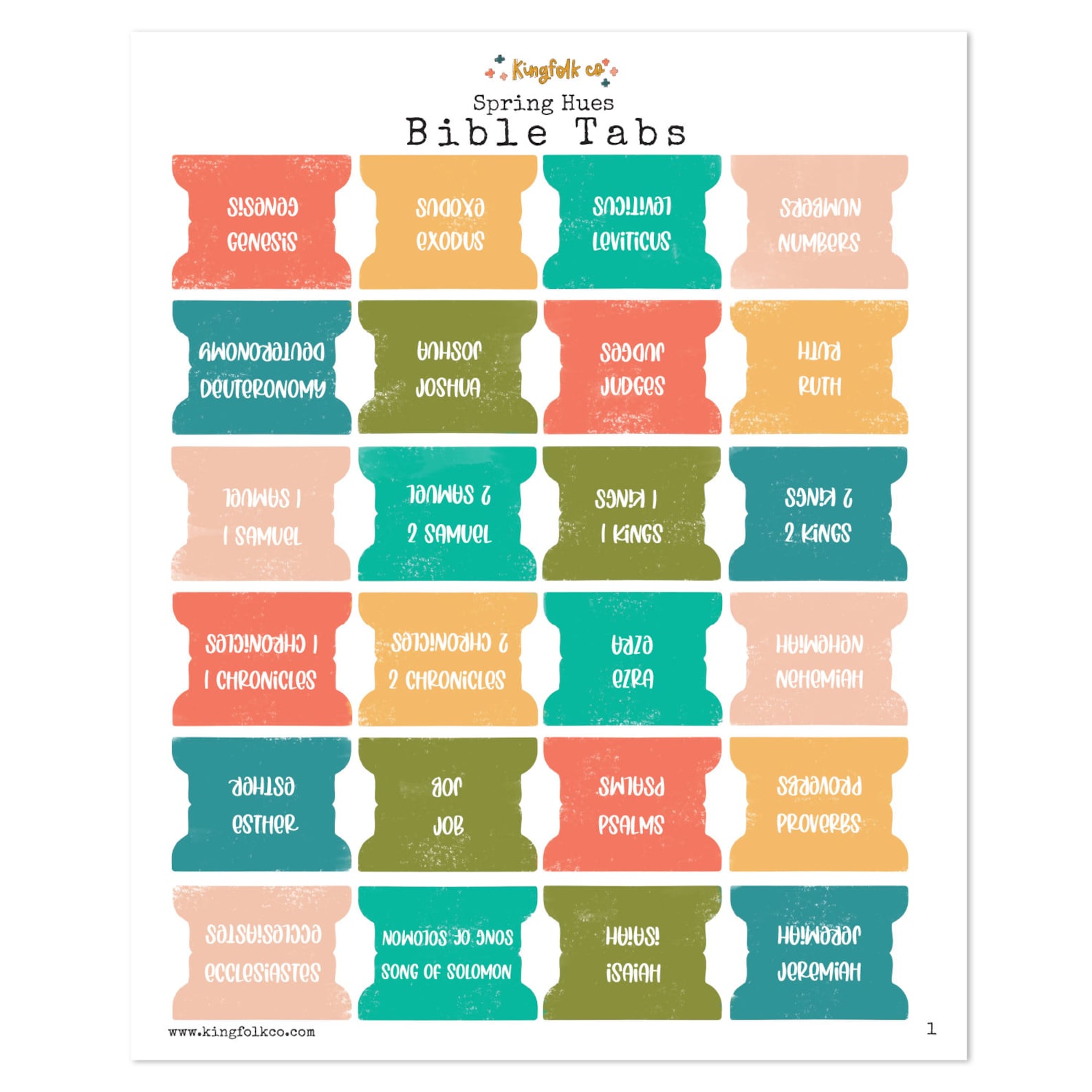 Spring Hues Bible Tabs - Etsy