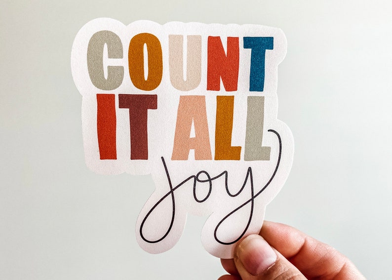 Count It All Joy Vinyl Sticker Perfect for Laptops | Etsy