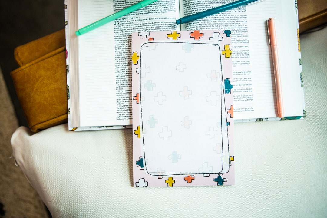 Multi Color Cross Large Notepad - Etsy