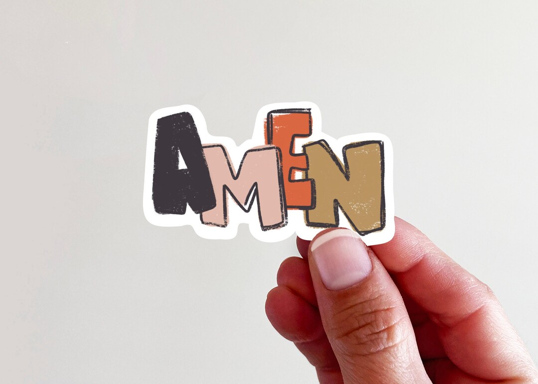 Amen (moody Tones) Christian Vinyl Sticker - Perfect for Laptops ...