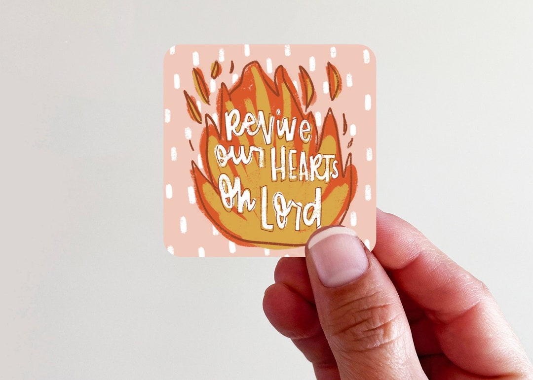Revive Our Hearts Oh Lord Christian Vinyl Sticker - Perfect for Laptops ...