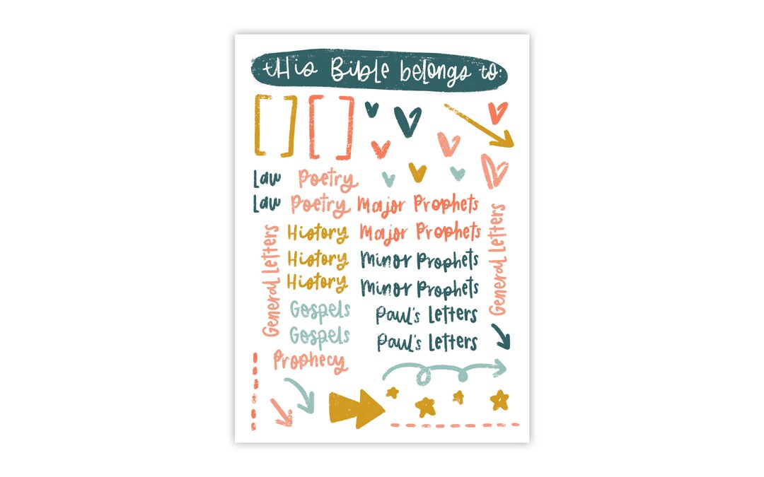 Bible Genres Christian Bible Journaling STICKER SHEET - Etsy