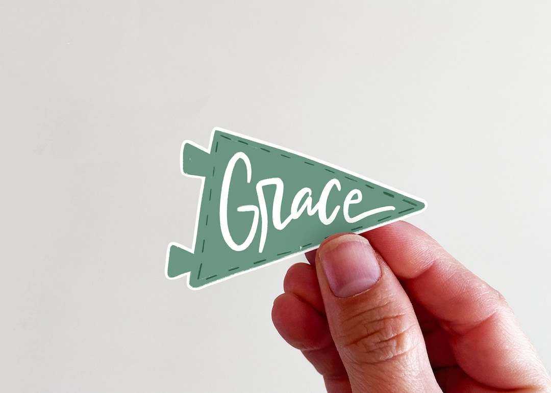 Grace Flag Christian Vinyl Sticker - Perfect for Laptops, Tumblers ...