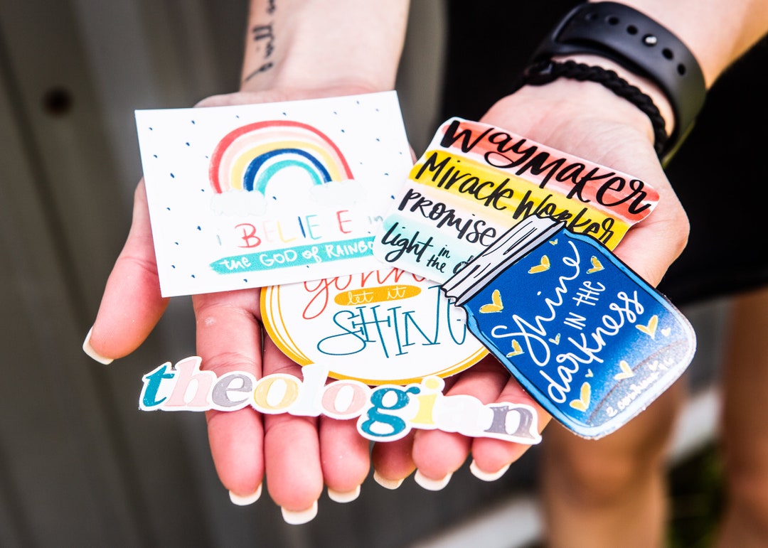 Set of 5 Vinyl Christian Faith-based Stickers (STICKERSET06) - Etsy