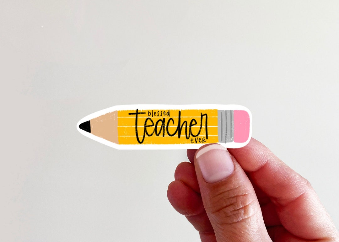Blessed Teacher Ever Vinyl Sticker - Perfect for Laptops, Tumblers ...