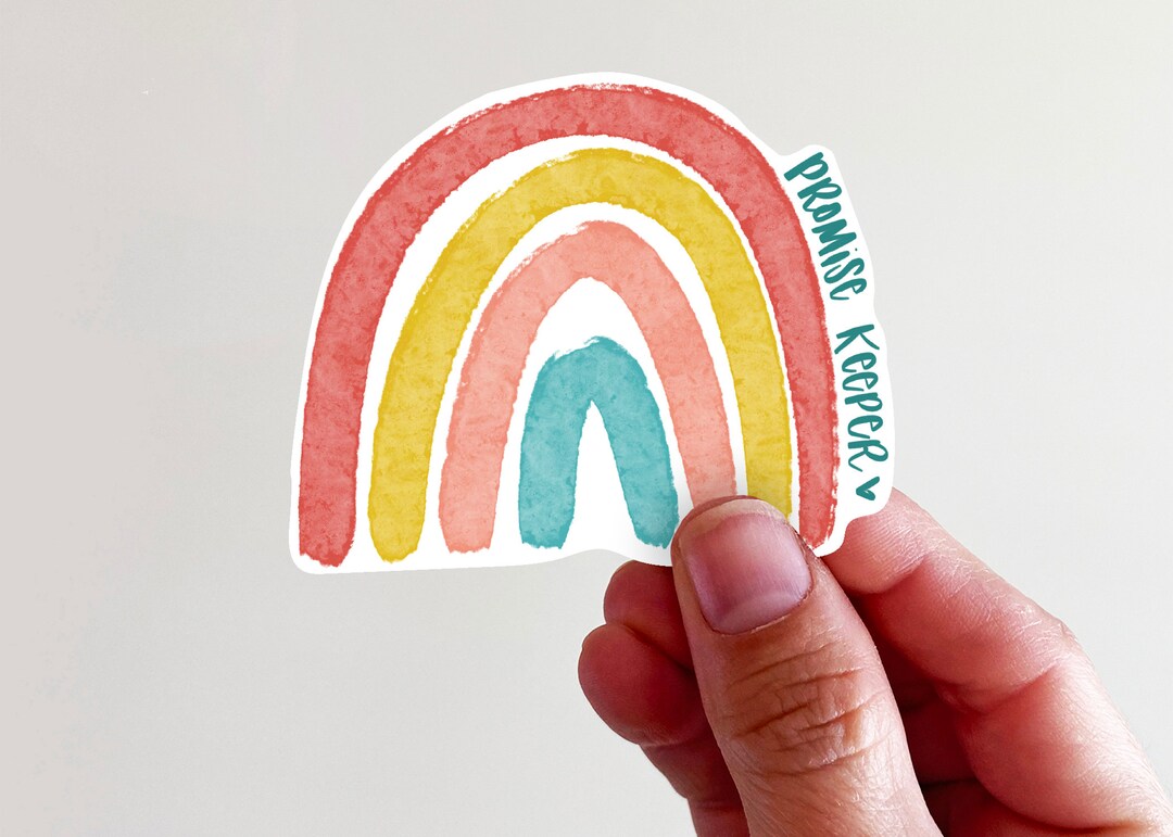 Promise Keeper Rainbow Christian Vinyl Sticker - Perfect for Laptops ...
