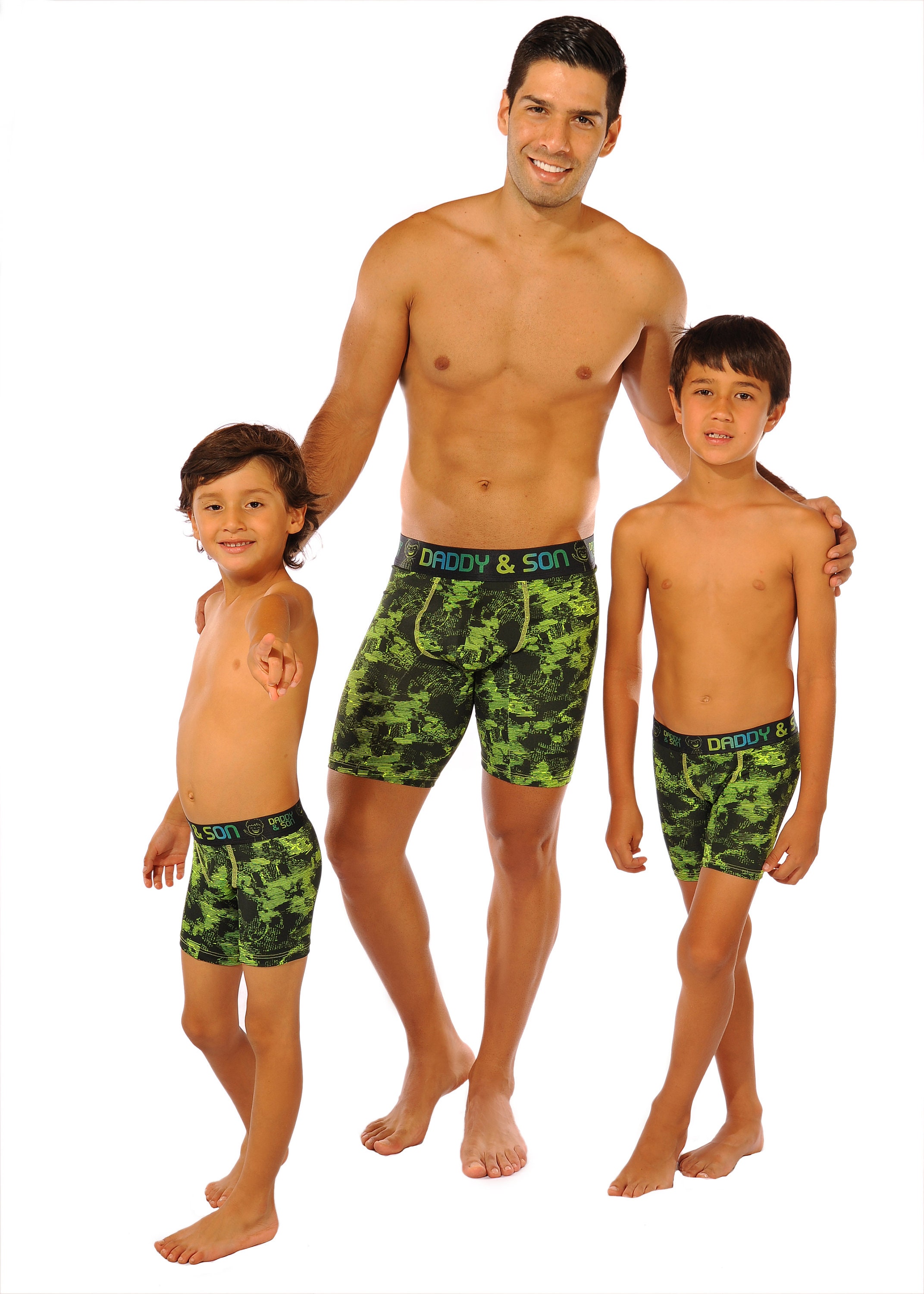 Daddy & Son Boxer Briefs Matching Stretch Underwear Set Green - Etsy