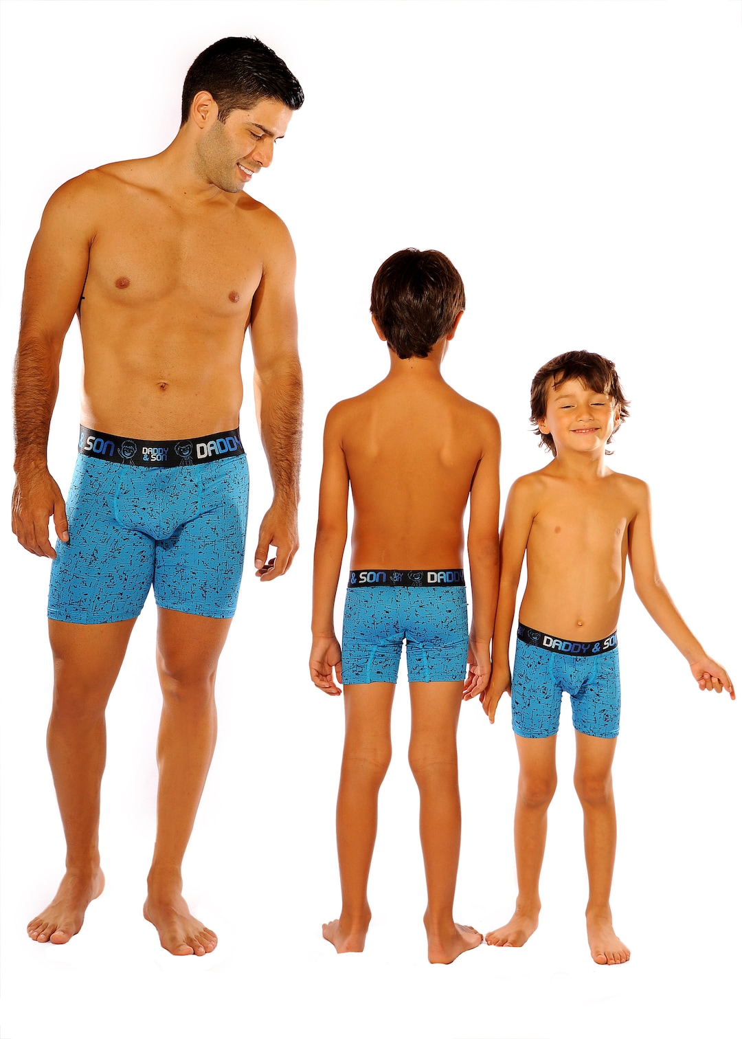 Daddy & Son Boxer Briefs Matching Stretch Underwear Set Rain - Etsy