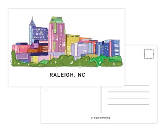 Raleigh Skyline - Etsy