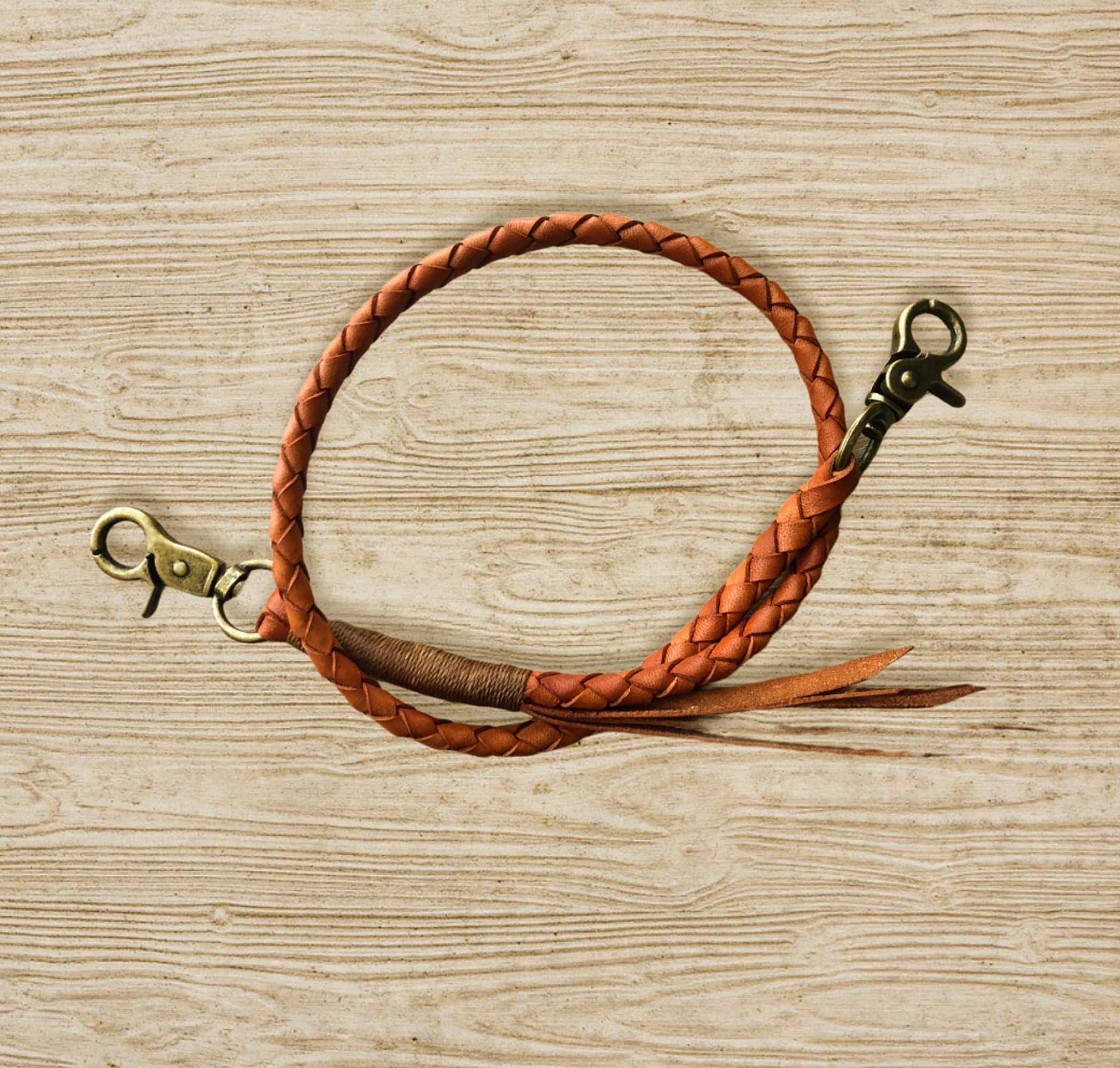Handmade Genuine Leather Braided Lanyard Leather Round | Etsy