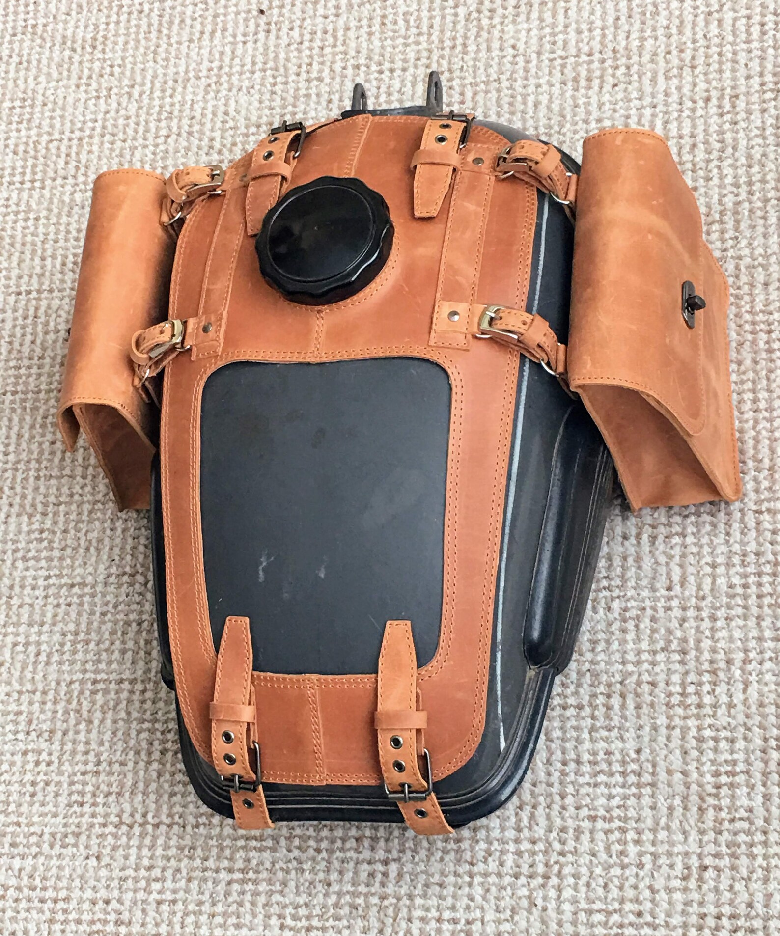 URAL Fuel Tank Gas Bags Genuine Leather With Hole for Toolbox | Etsy