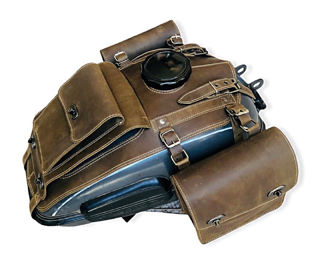 URAL Motorcycle Leather Gas Tank Bags for With Toolbox - Etsy