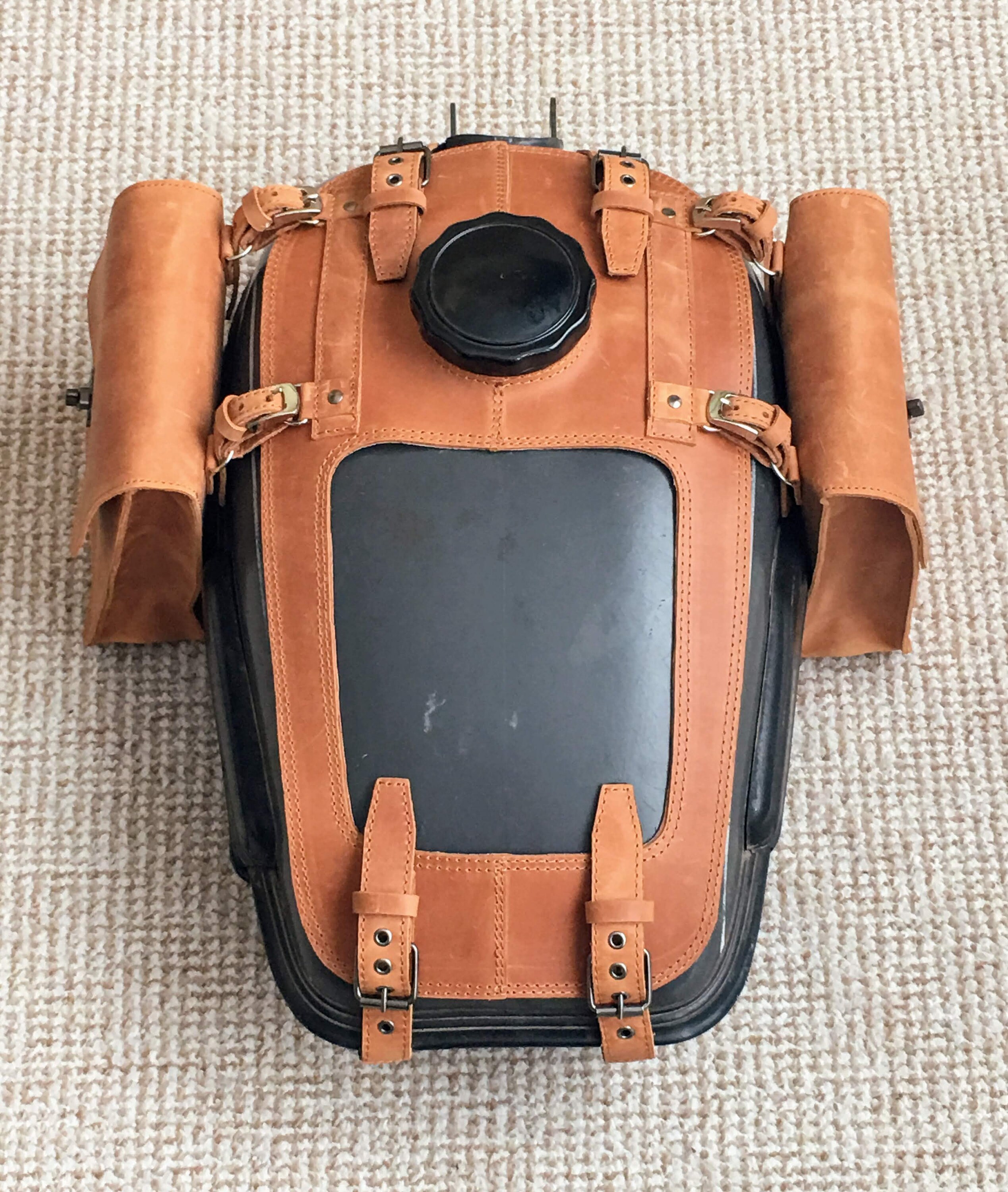 URAL Fuel Tank Gas Bags Genuine Leather With Hole for Toolbox | Etsy