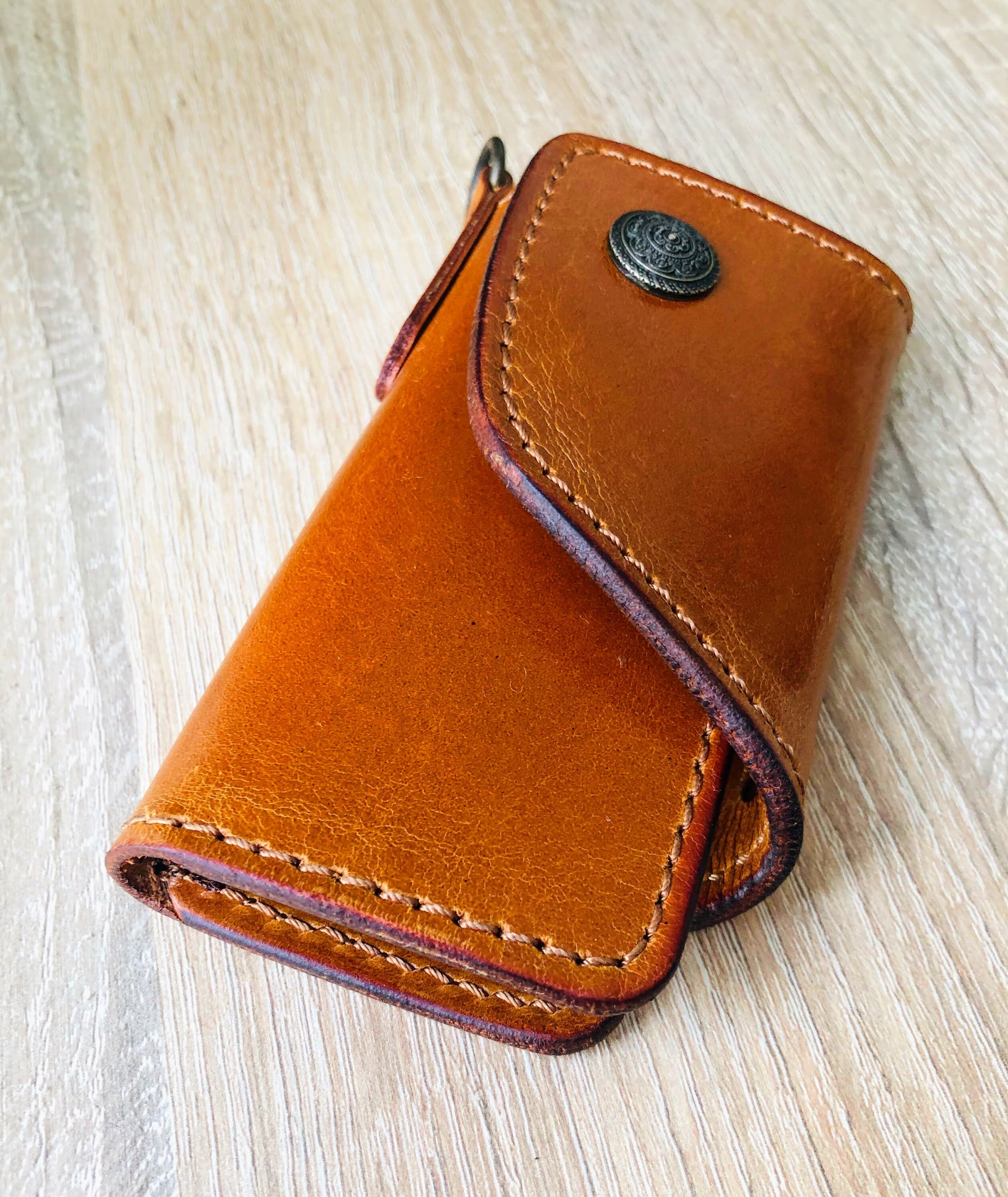 Genuine Leather key wallet 10 colors Handmade leather key | Etsy