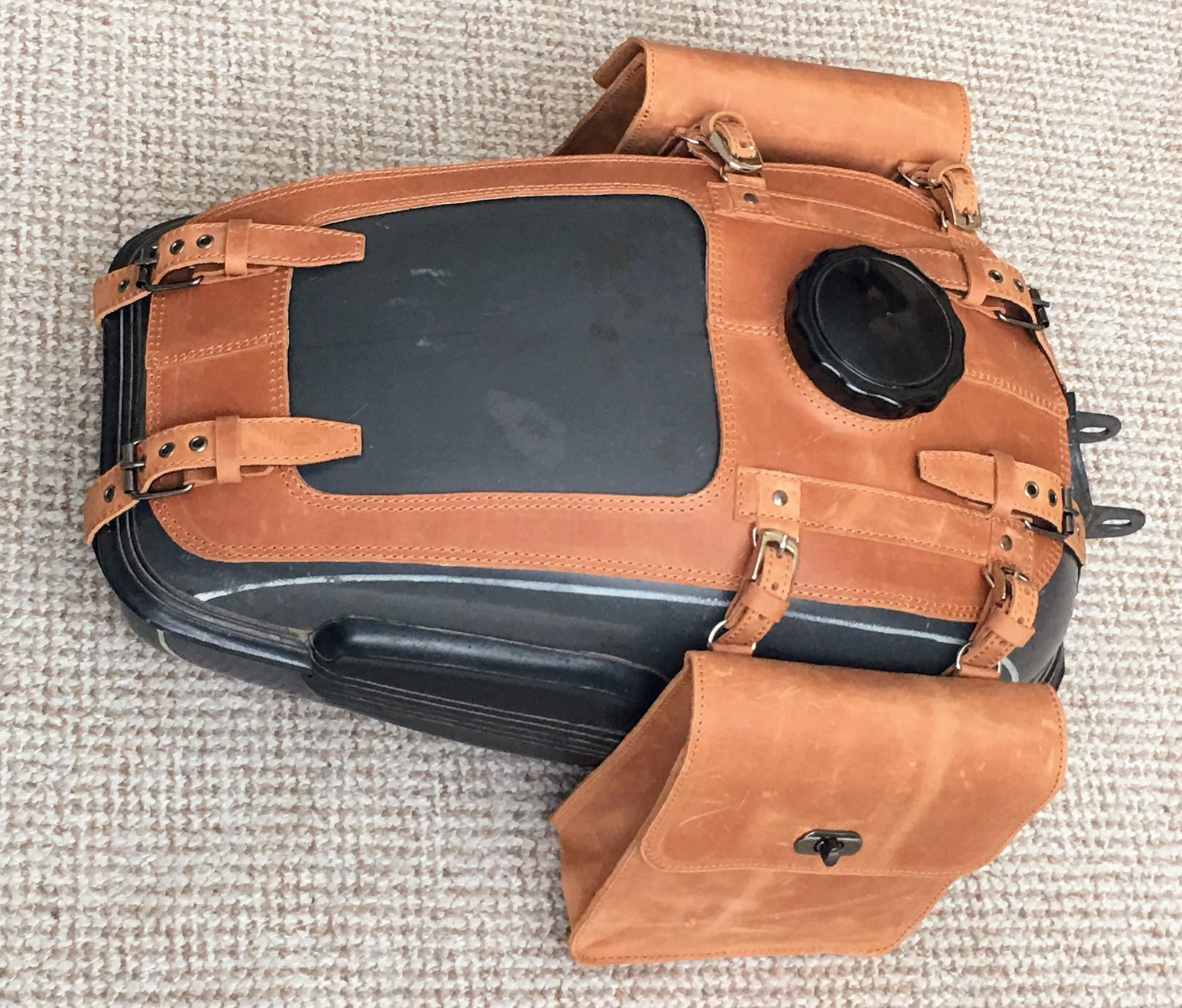 URAL Fuel Tank Gas Bags Genuine Leather With Hole for Toolbox | Etsy