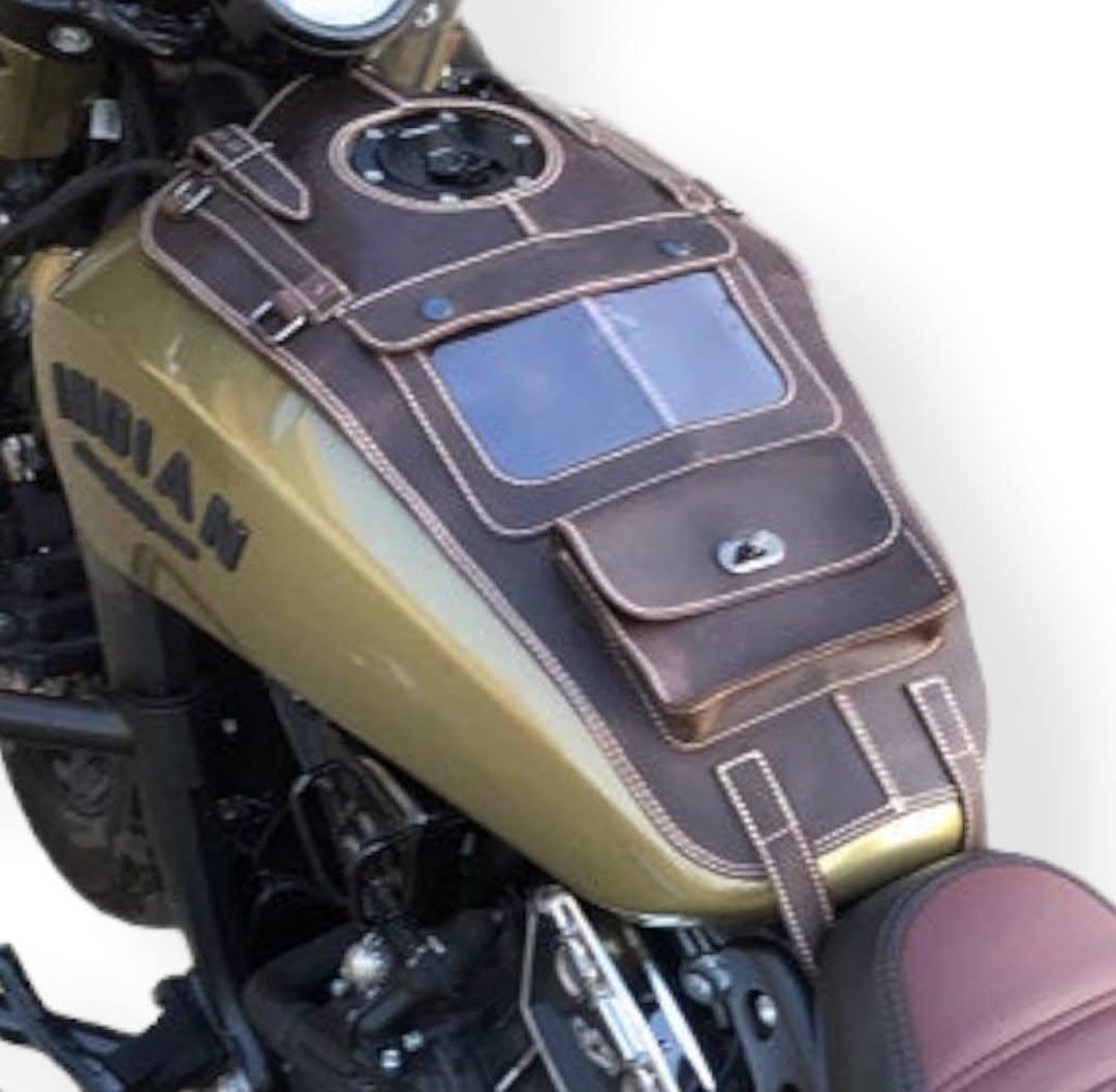 Fuel Gas Tank Cover Bib for Indian Scout, 1 Pocket With Transparent ...