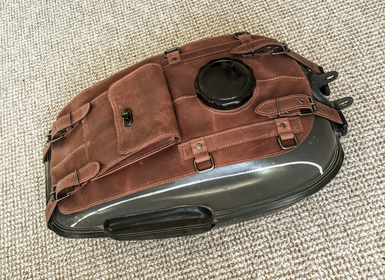 URAL fuel tank gas bags Genuine Leather 1 pocket and 2 | Etsy