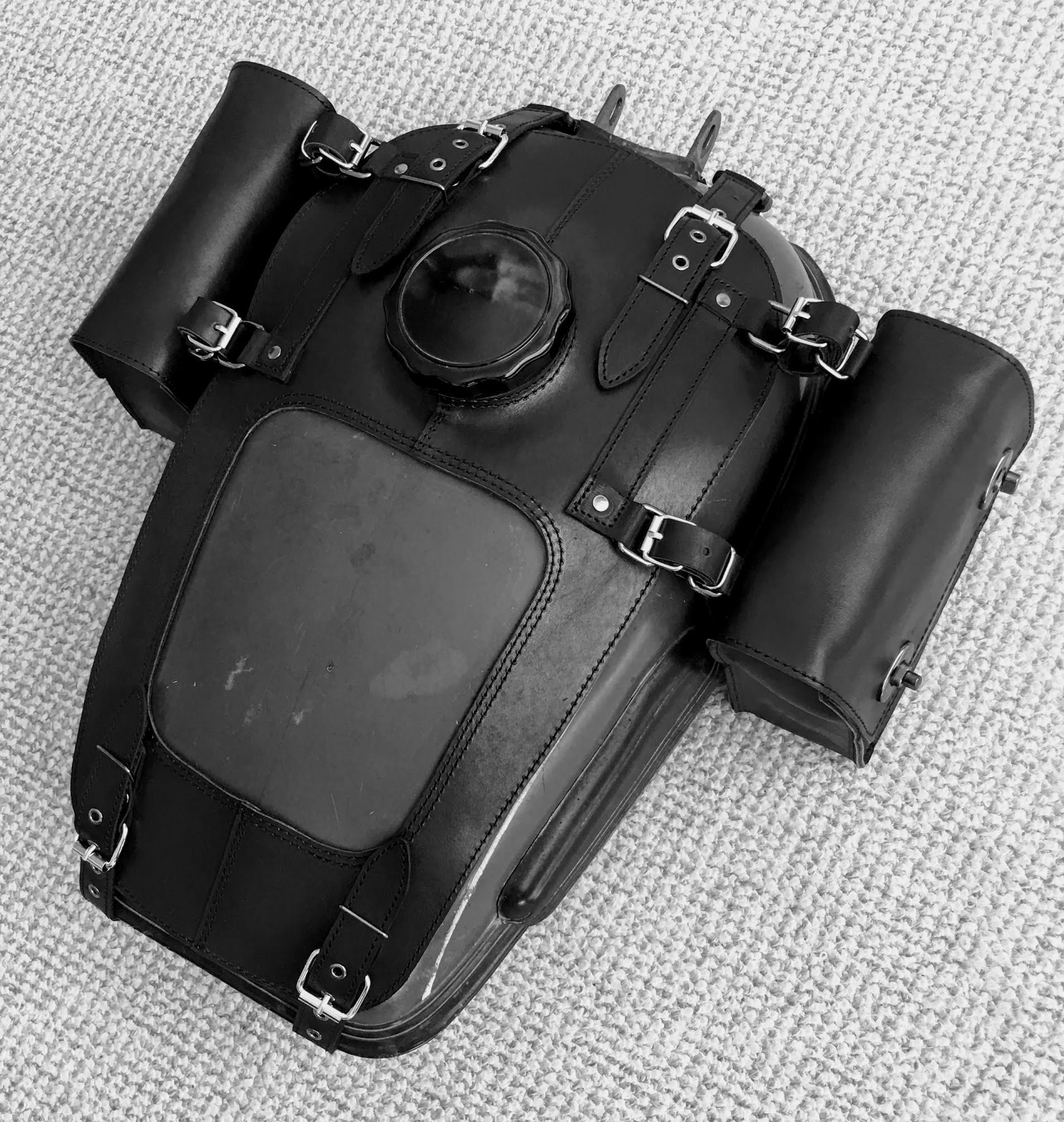 URAL Fuel Tank Gas Bags Genuine Leather With Hole for Toolbox | Etsy